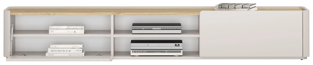 TV stolek Elivo 220 cm - kašmírová / dub olejovaný