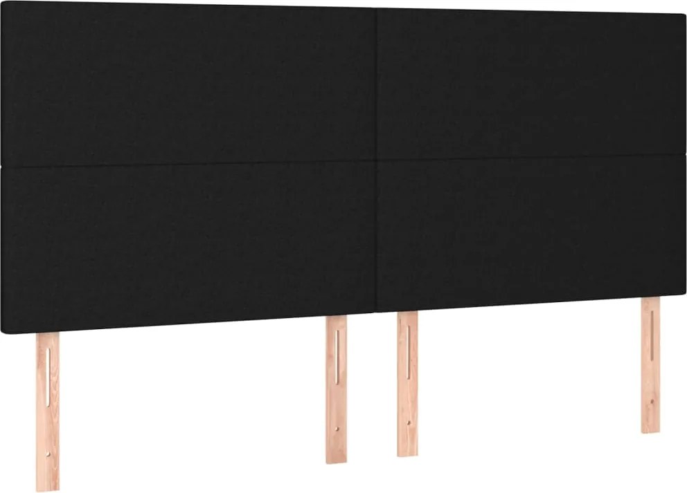 Box spring postel s matrací černá 200x200 cm textil 3137023