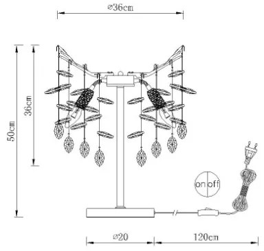 Globo 64138TG - Stolní lampa QUEENA 3xE14/40W/230V zlatá