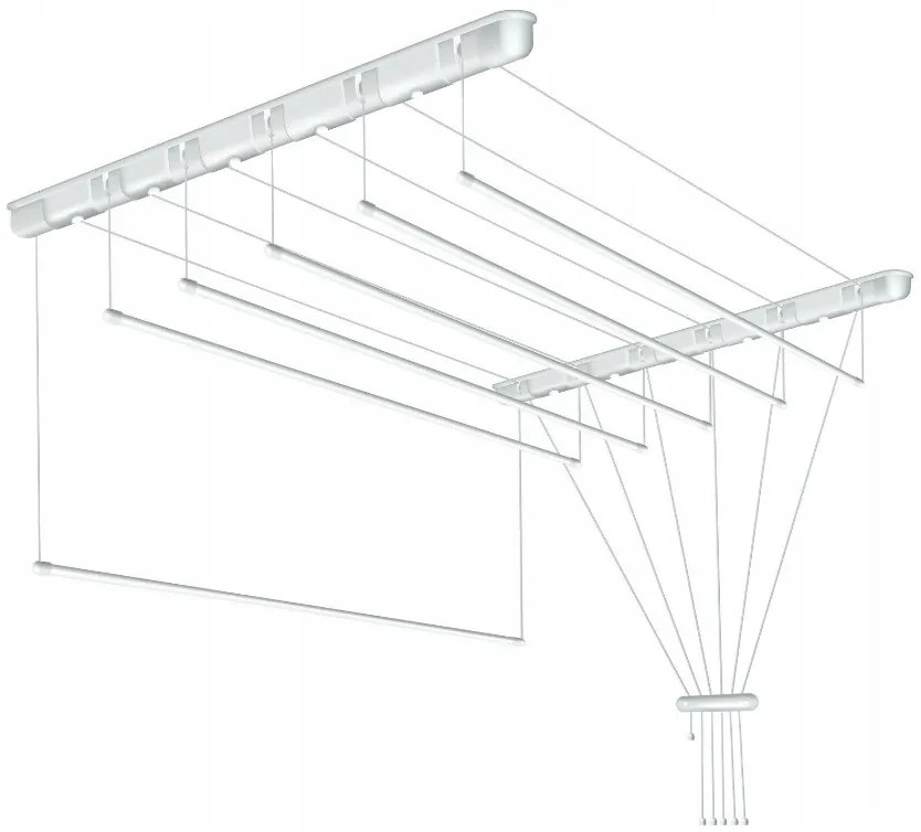 Erga Erga, stropní věšák na sušení prádla 7x100 cm, bílé, ERG-SEP-10SUSSUF1007P