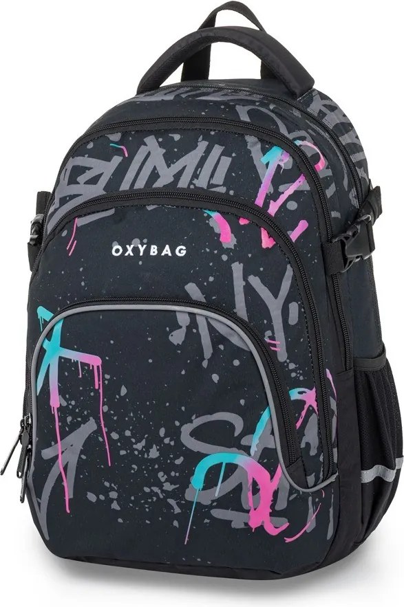 Oxybag OXY SCOOLER - studentský batoh Graffiti Pink