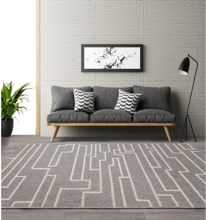Tribeca Design Kusový koberec Sides Track Grey Rozměry: 160x230 cm