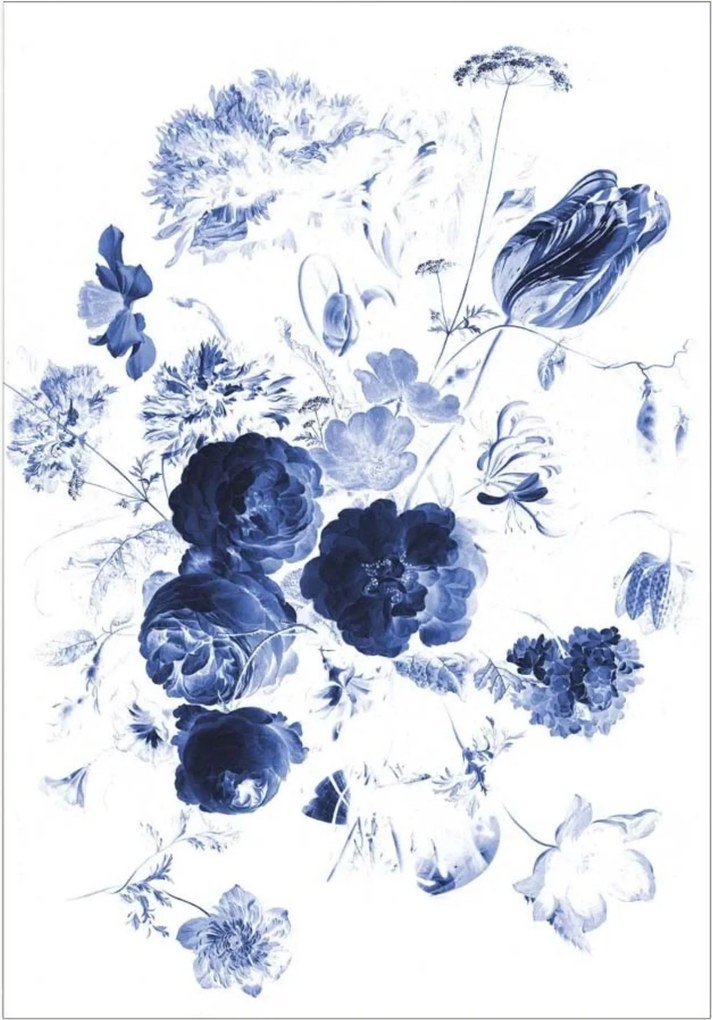 Tapeta Royal Blue Flowers I