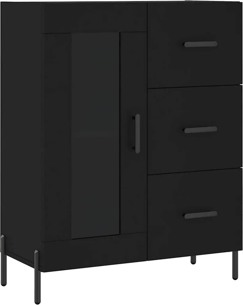 Skříň highboard černá 69,5 x 34 x 180 cm kompozitní dřevo 3189518