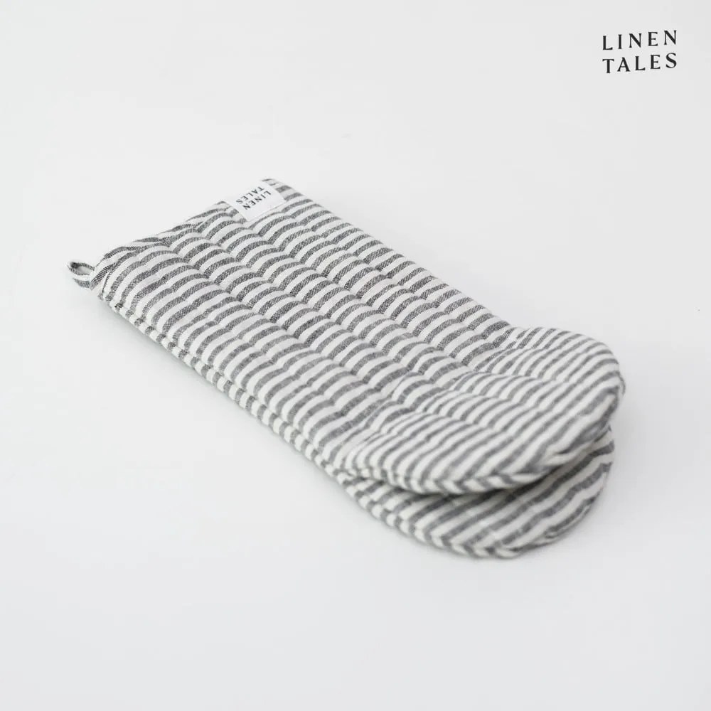 Lněná chňapka Thin Black Stripes – Linen Tales