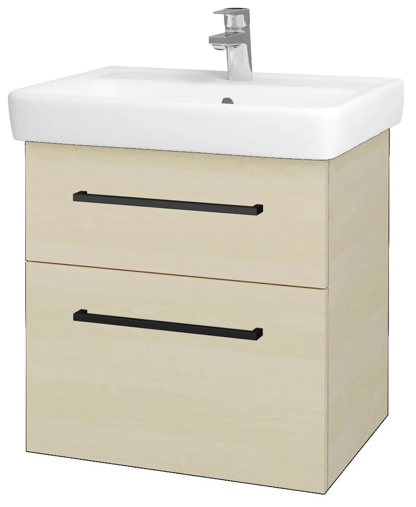 Dřevojas Koupelnová skříň Q MAX SZZ2 60 Varianta: M01 Bílá mat / Úchytka T03 / M01 Bílá mat