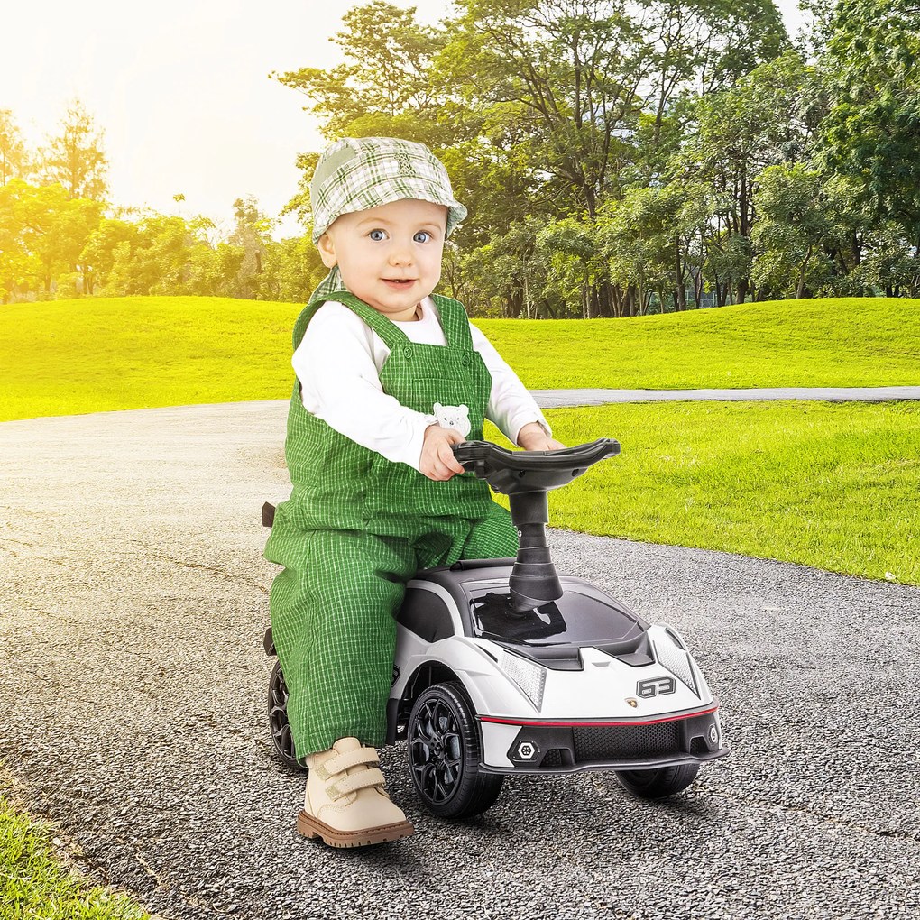 AIYAPLAY autíčko pro děti s úložným prostorem, klaksonem a zvukem motoru bílá