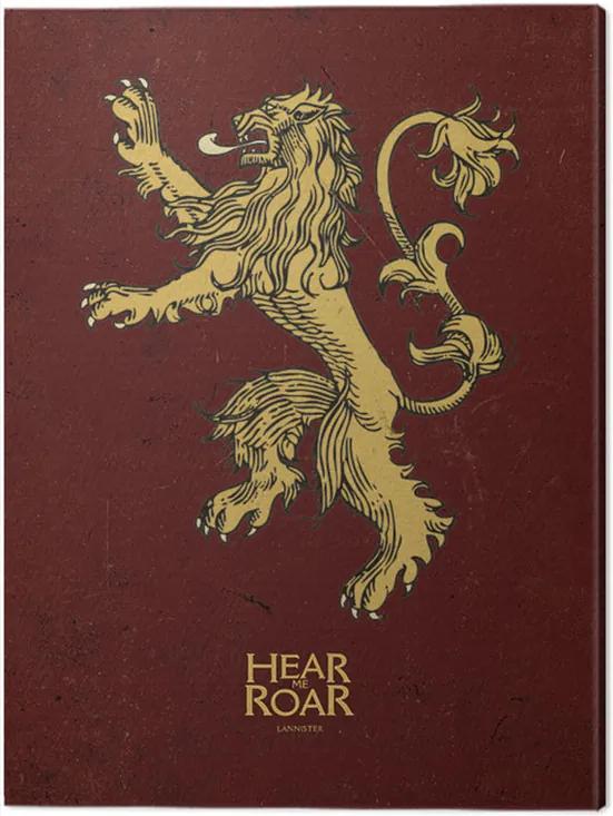 Obraz na plátně Hra o Trůny (Game of Thrones) - Lannister, (30 x 40 cm) |  Biano