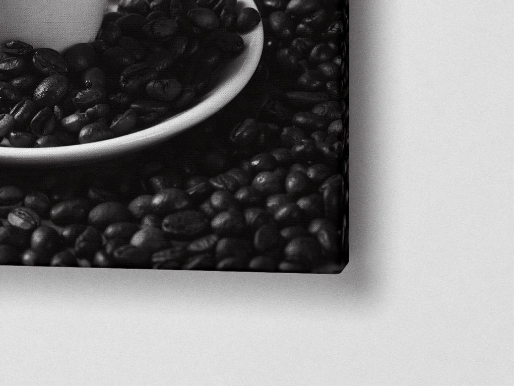 Liox Černobílý obraz čas na kávu Rozměr: 50 x 50 cm