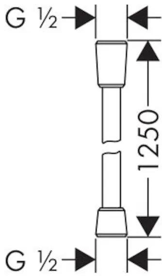 Hansgrohe Sprchová hadice 125 cm, bílá mat 28272450