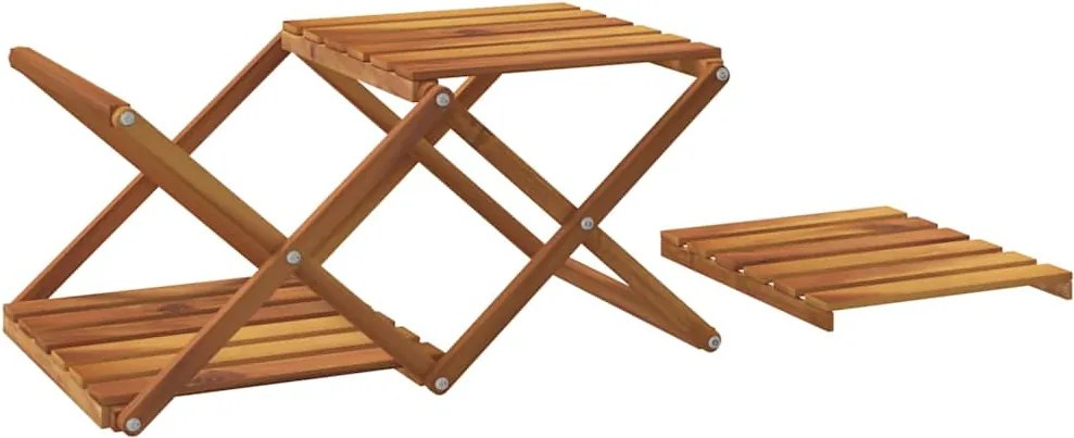 3patrový skládací regál hnědý 43 x 31 x 63 cm masivní akácie 153329