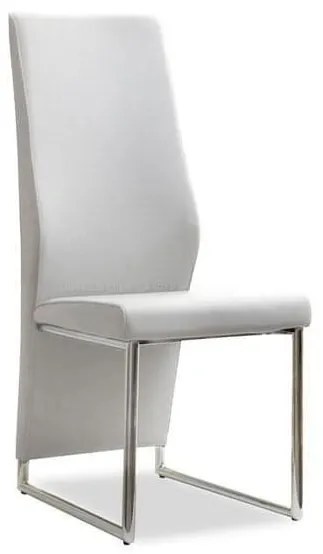 design4life Jídelní židle SALA šedá eko kůže, chrom