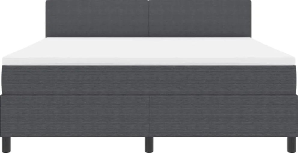 Postel s boxspringem s čelo Tmavě šedá a bílá 180 x 200 cm 3337524