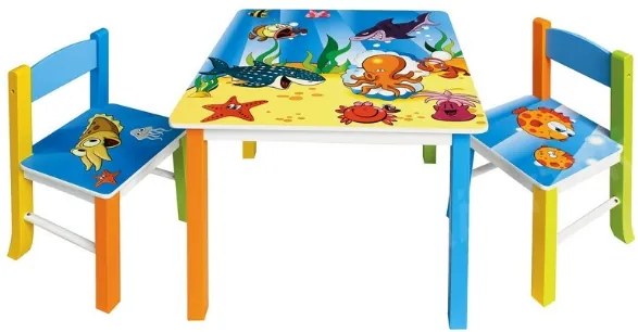 Dětský stolek a 2 židličky Mořský Svět