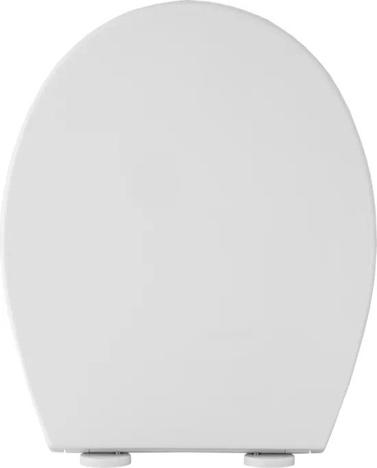 Gamma Porto, toaletní WC sedátko 445x370mm z polypropylenu s pomalým zavíráním, bílá, GMA-PORTO