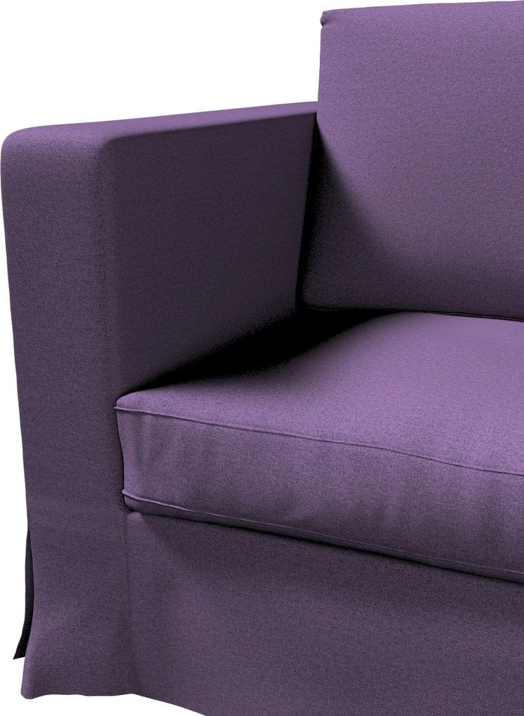 Potah na pohovku IKEA Karlanda 3-místná nerozkládací, dlouhý barva fialová látka pletený vzor