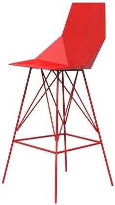 VONDOM - Barová židle FAZ červená - VÝPRODEJ