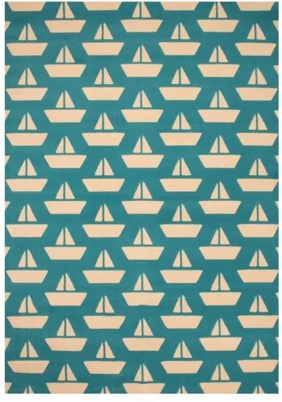 Hans Home | Kusový koberec Bambini 103073 Boat 140x200 cm, modrý