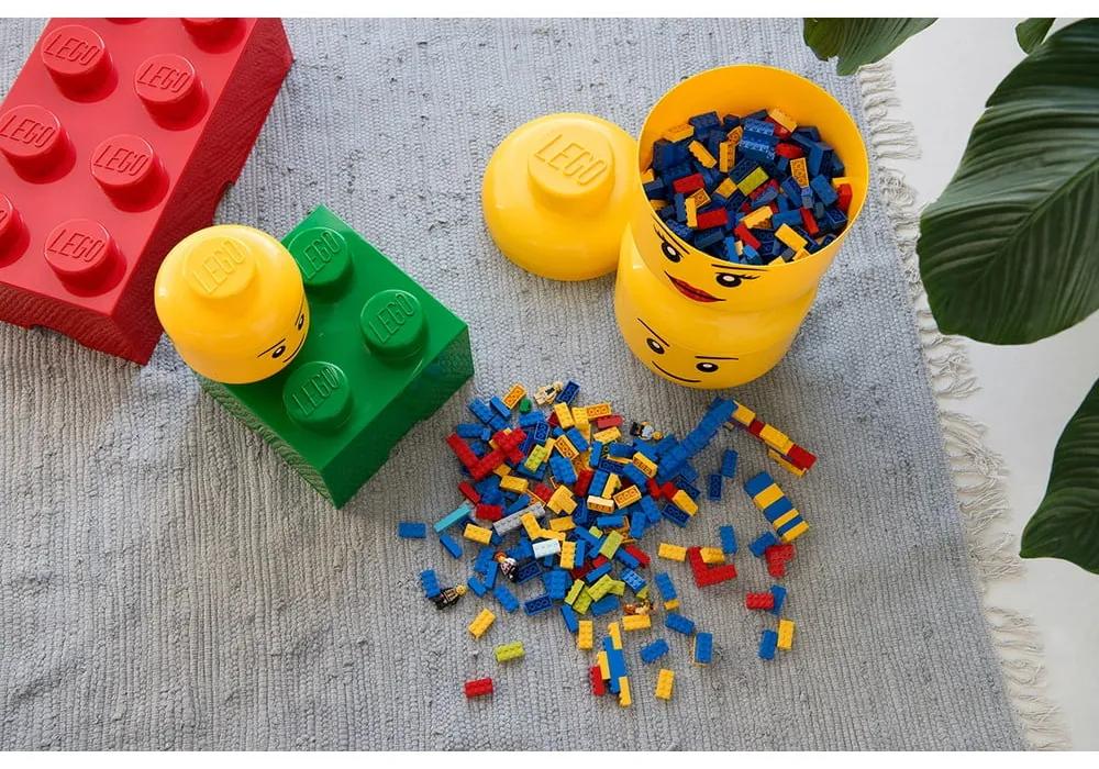 Žlutý úložný box LEGO® Wink, ø 10,6 cm