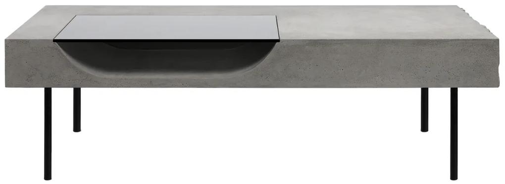OnaDnes -20% Šedý betonový konferenční stolek Lyon Béton Curb 125 x 56 cm