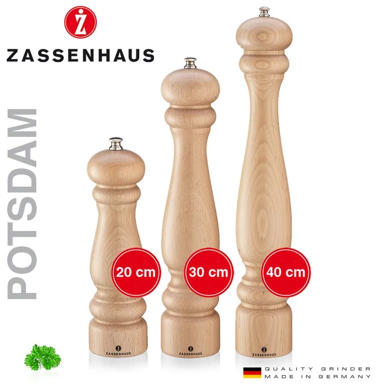 Zassenhaus POTSDAM - Mlýnek na pepř přírodní buk 30 cm