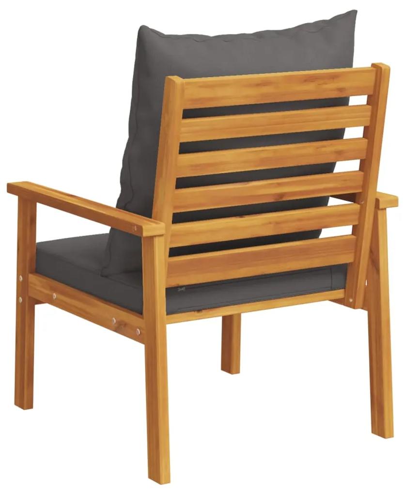 Zahradní židle 2 ks s poduškou masivní akáciové dřevo - Default Title