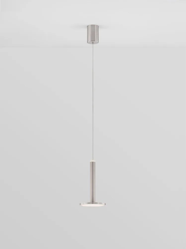 Kovové LED závěsné svítidlo v matně stříbrné barvě ø 15 cm Palencia – Nova Luce