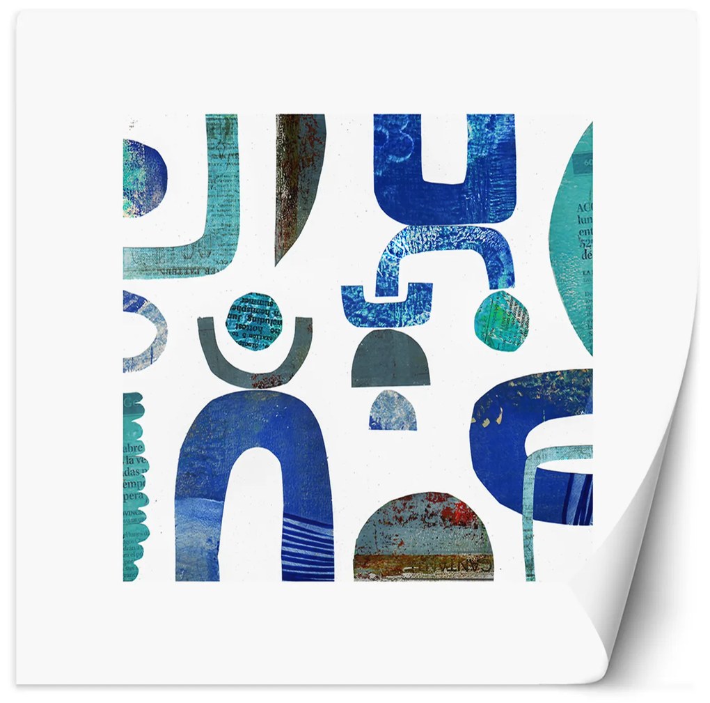 Gario Fototapeta Modré abstraktní tvary - Andrea Haase Materiál: Vliesová, Rozměry: 100 x 100 cm