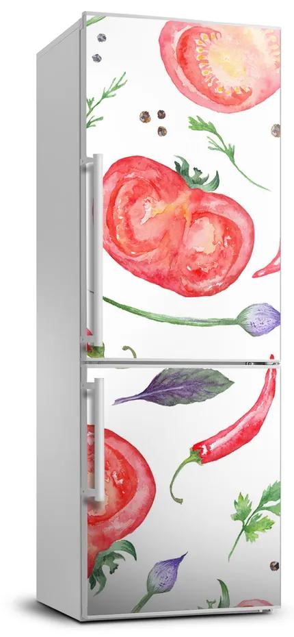Wallmuralia Nálepka na ledničku do domu Zelenina 60x180 cm