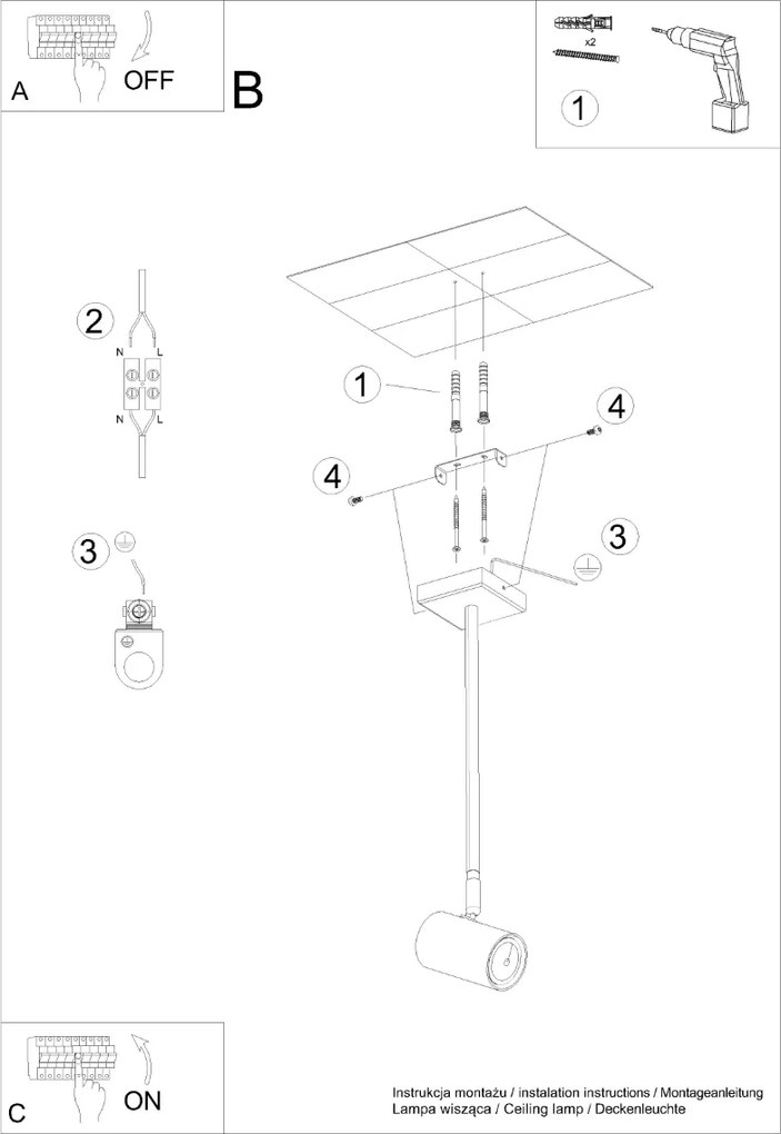 Sollux Lighting Stropní svítidlo NORANO černé