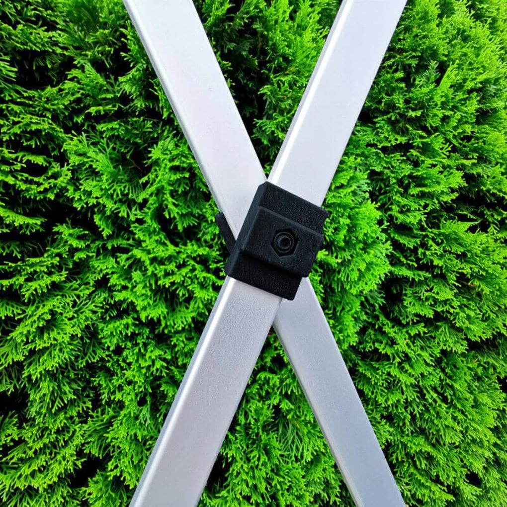 BRIMO Zahradní altán 3x3m - s 3 stěnami - Zelená S. Alu