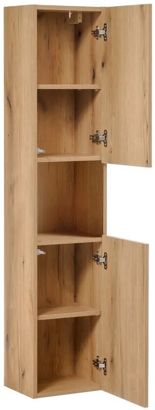 Koupelnová sestava Nova Oak I s deskou a skříňkami 80 cm dub evoke/černá