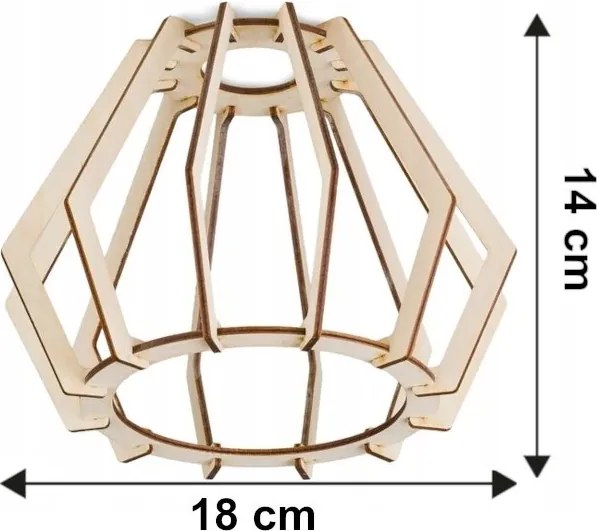 Stropní závěsná lampa 3xe27 diamond wood