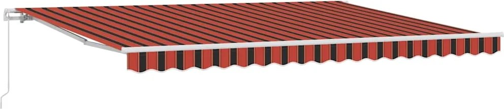 Stahovací markýza Oranžová a hnědá 450 x 350 x 165 cm 3331081