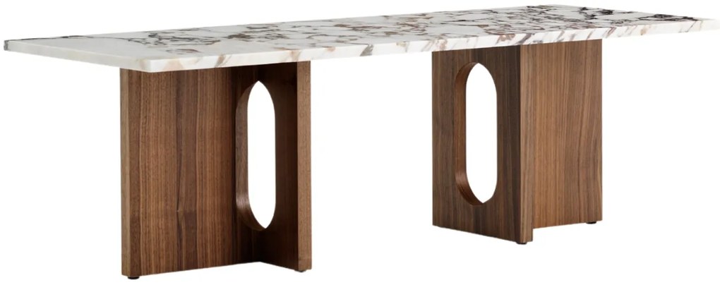 OnaDnes -20% Audo CPH Ořechový konferenční stolek AUDO ANDROGYNE s mramorovou deskou 120 x 45 cm