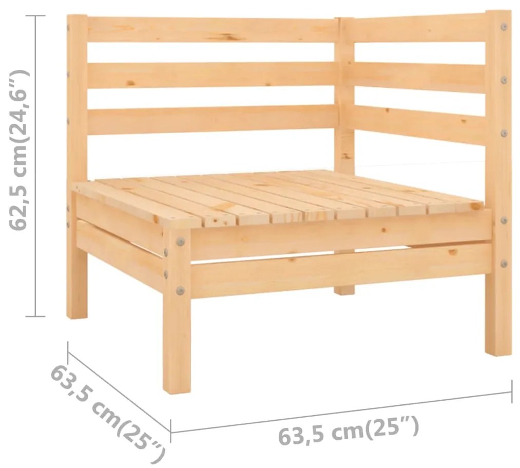 vidaXL Marketos Zahradní rohové pohovky 2 ks masivní borové dřevo
