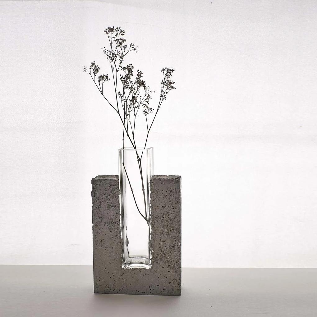 PRASKLO Umělecká váza Up Stairs 25 × 15 × 6 cm, hrdlo: 4,5 × 4,5 cm