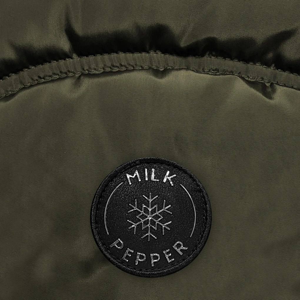 MILK&PEPPER Kabát pro buldočky Hans Khaki Velikost: 35L