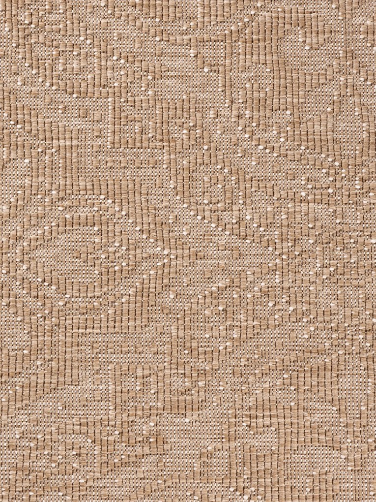 NORTHRUGS, Kusový koberec Duet Rosel 106252 Beige/White kruh - na ven i na doma, 160x160 (průměr) kruh, béžová, chodba / předsíň