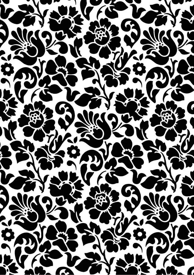 Samolepící tapeta d-c-fix Decor, vzor Barock - černé květy Varianta: šíře 45cm, cena 1m