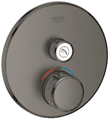 Grohe Grohtherm SmartControl - Termostatická sprchová baterie pod omítku s jedním ventilem, kartáčovaný Hard Graphite 29118AL0