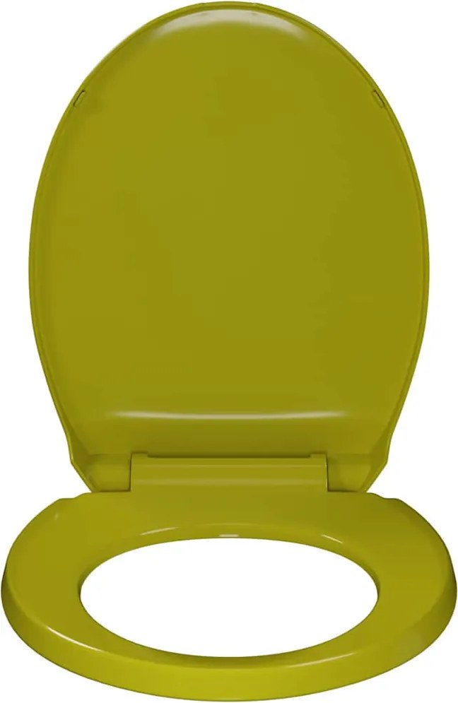 WC sedátko s pomalým sklápěním zelené oválné 145824