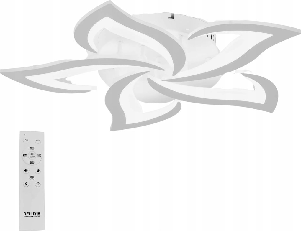 Závěsné svítidlo černé Stropní Svítidlo moderní integrovaný Led zdroj Dálkový Ovladač 56W