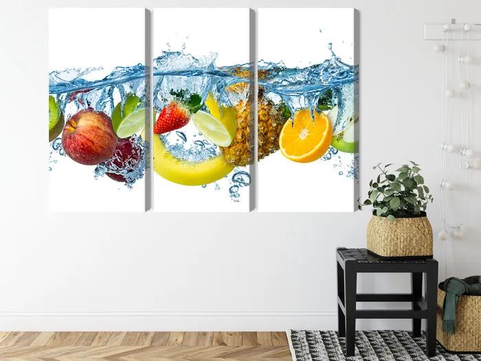 Vícedílný obraz Čerstvé Ovoce Ve Vodě Nedostatek Nedostatek Plátno Canvas 150x100