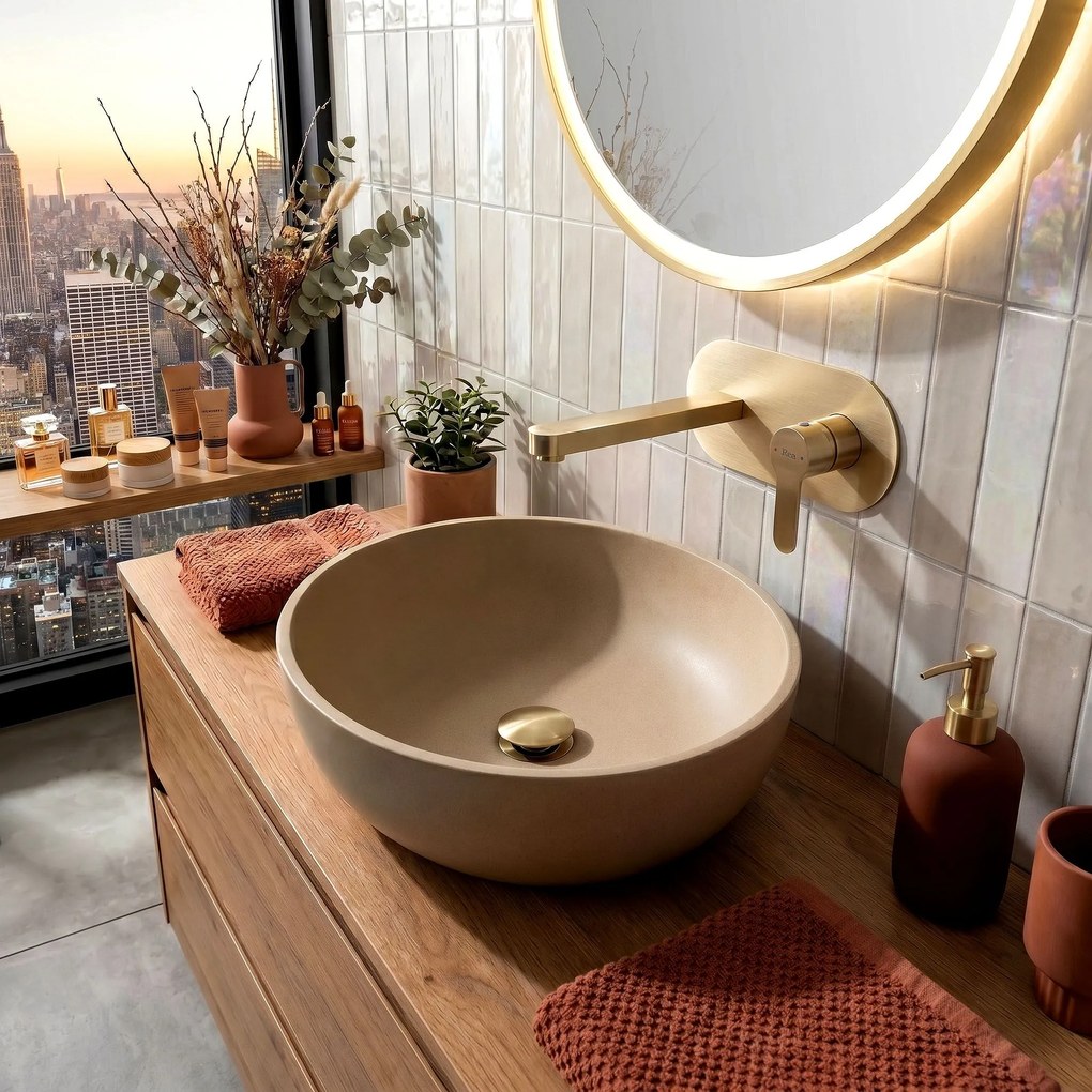 Rea, Podomítková vanová baterie REA Arcos Brush Gold, REA-B6977