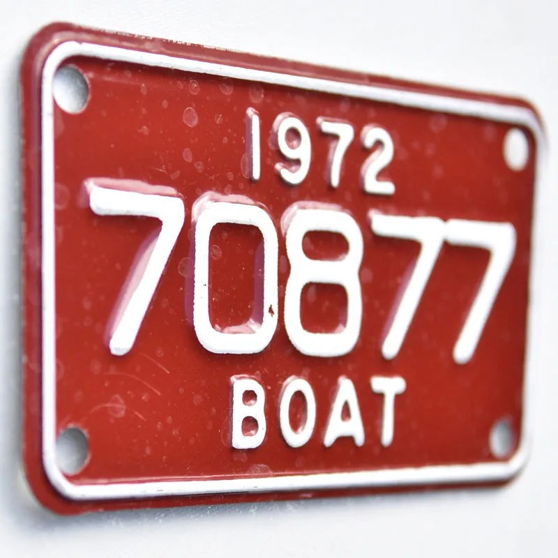 Americká SPZ Boat 1972 Red 70877