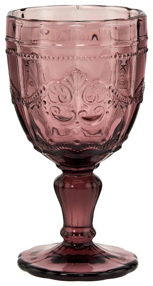 VICTORIAN Sklenice na stopce - lila