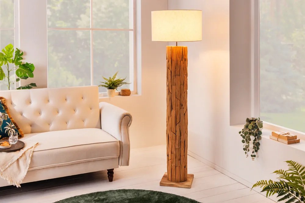 Designová stojanová lampa Nash přírodní
