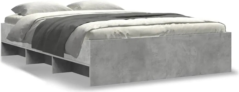 Rám postele betonově šedý 140 x 190 cm kompozitní dřevo 3295684
