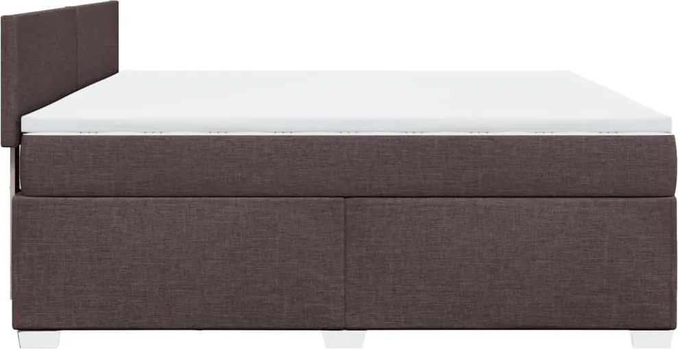 Box spring postel s matrací tmavě hnědá 180x200 cm textil 3285963